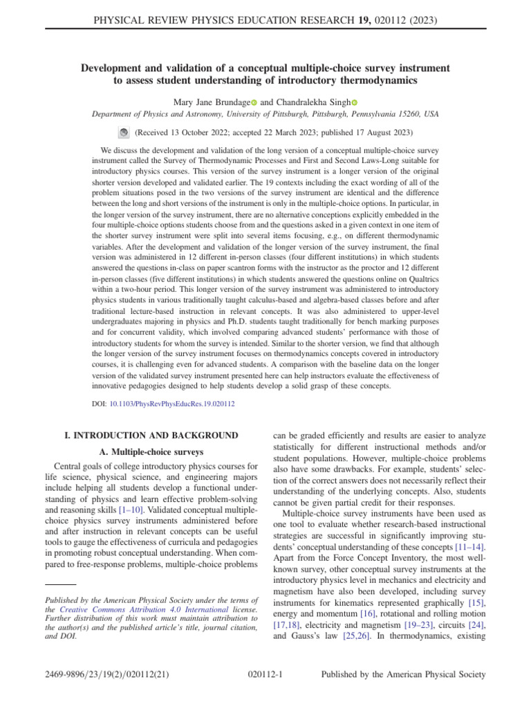 PhysRevPhysEducRes 19 020112 | PDF