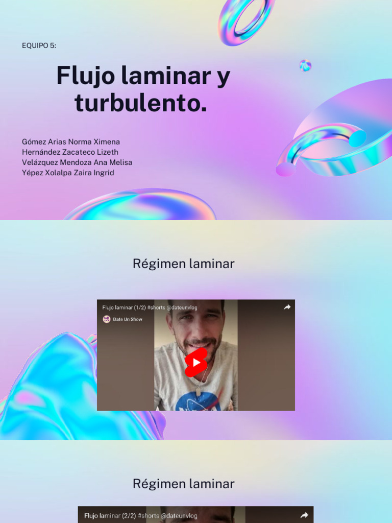 Flujo laminar y turbulento. | PDF