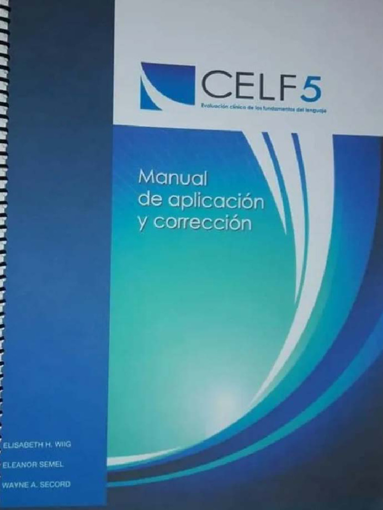 Manual de Aplicacion CELF-5 | PDF
