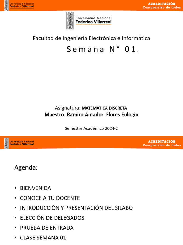 Clase 01 Matematica DiscretaPresentación | PDF
