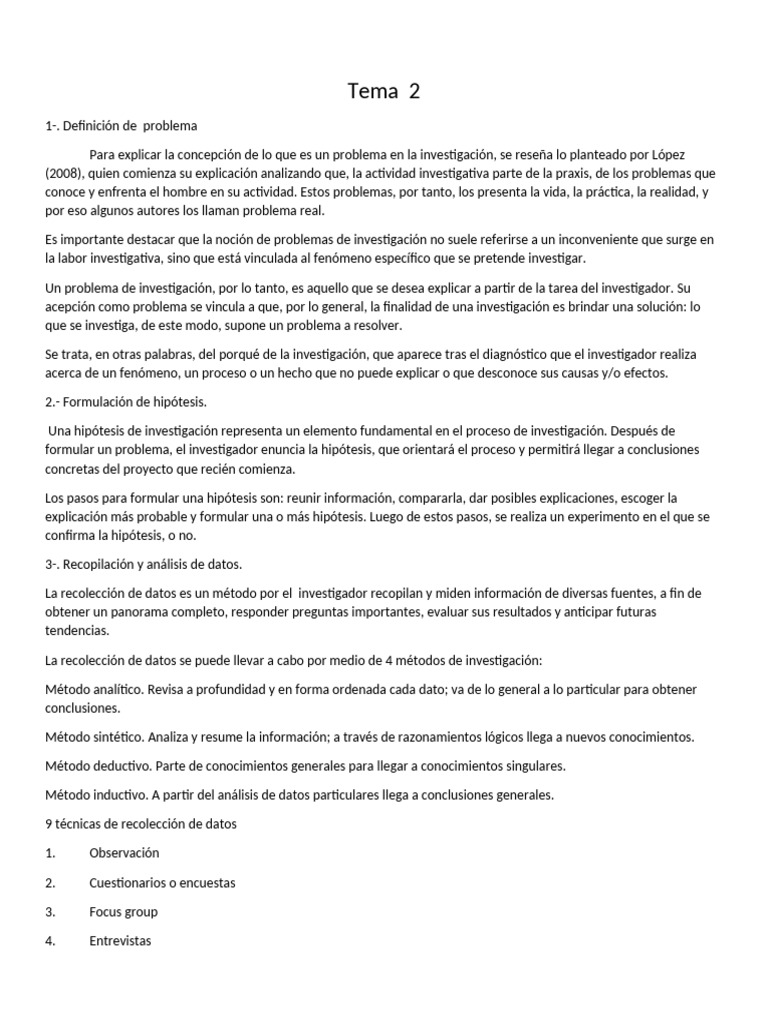 Metodologia tema 2. (1) | PDF