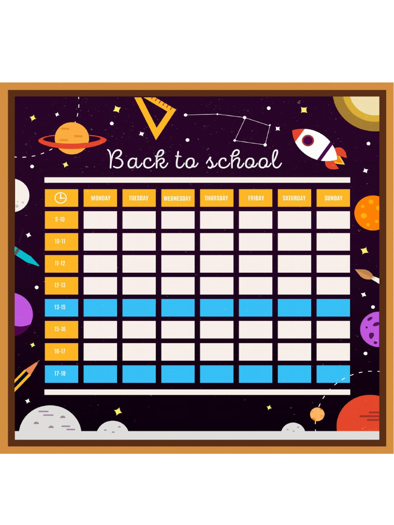 Creative Cartoon Cool Class Schedule | PDF