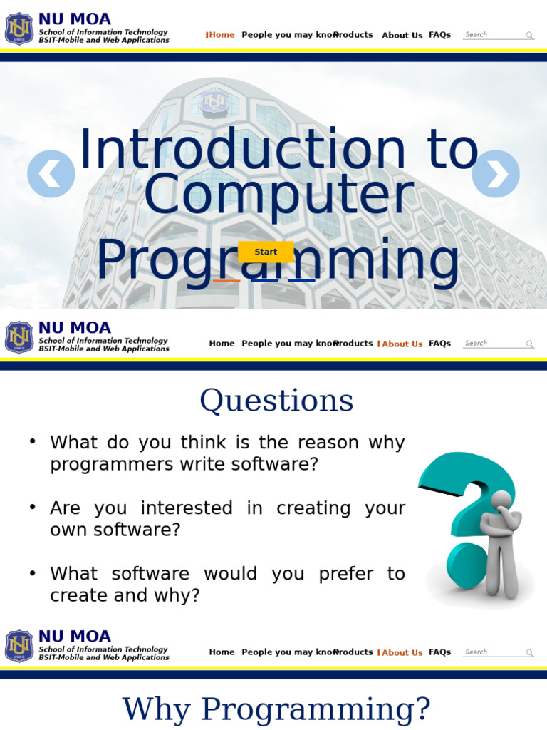 Introdcution To Computer Programming (For BSIT) | PDF