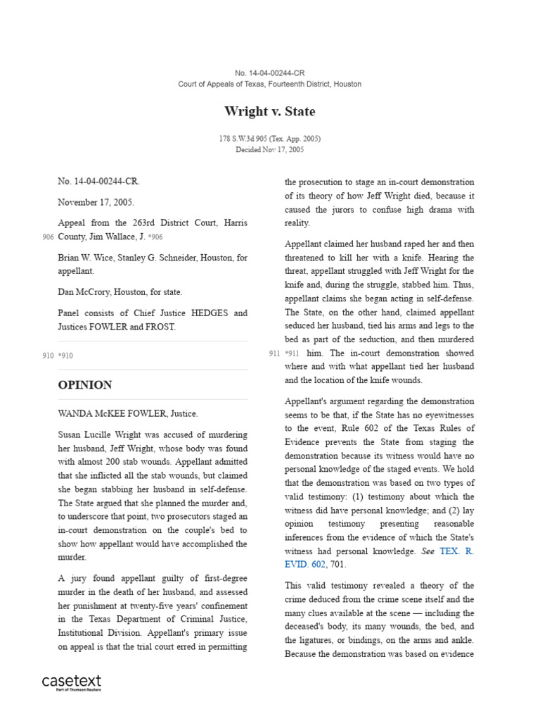Wright v. State | PDF