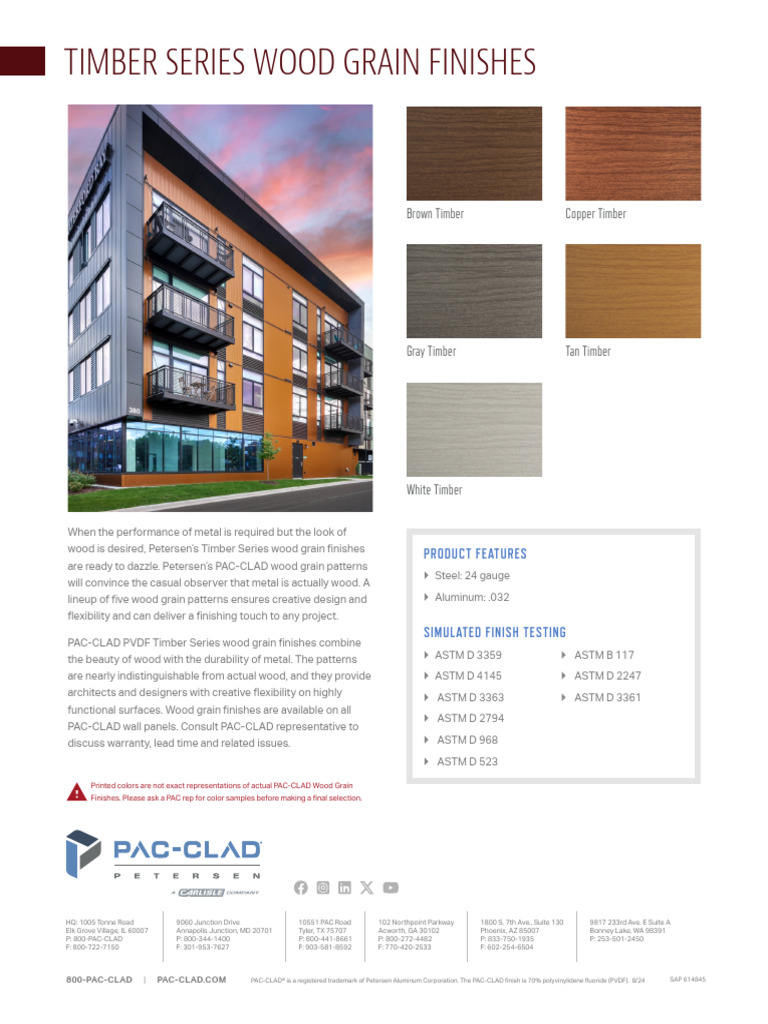 PAC-Timber-Series-Wood-Grain-Sales-Sheet | PDF