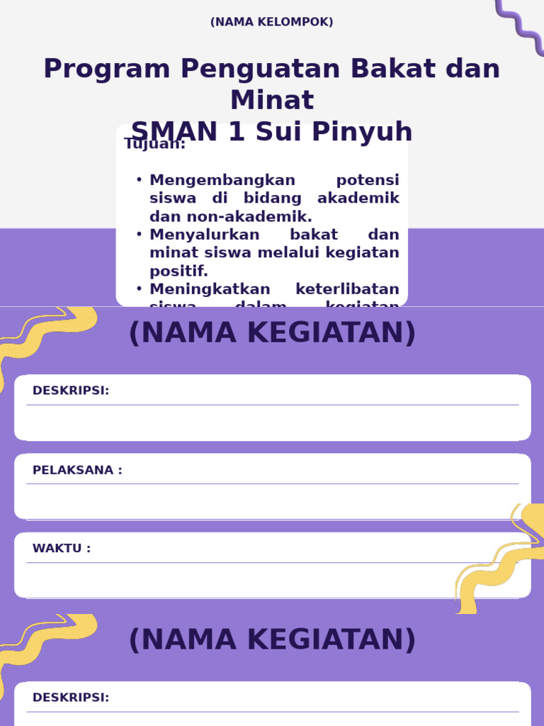 Program Penguatan Bakat Dan Minat | PDF
