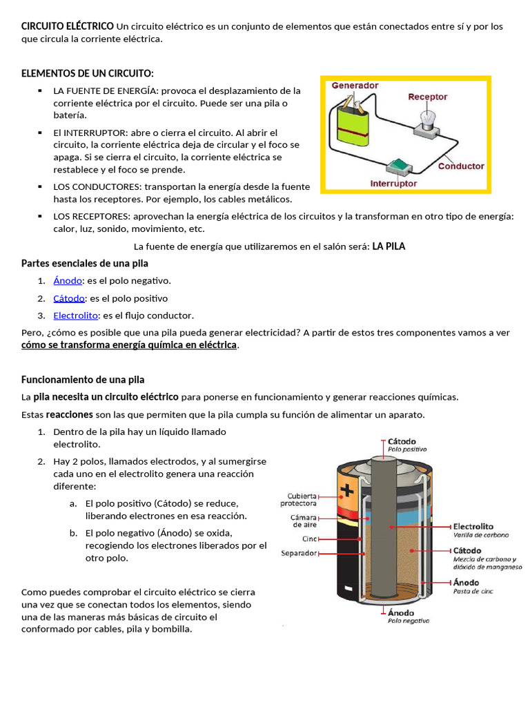 Circuitos Elect y Pila | PDF