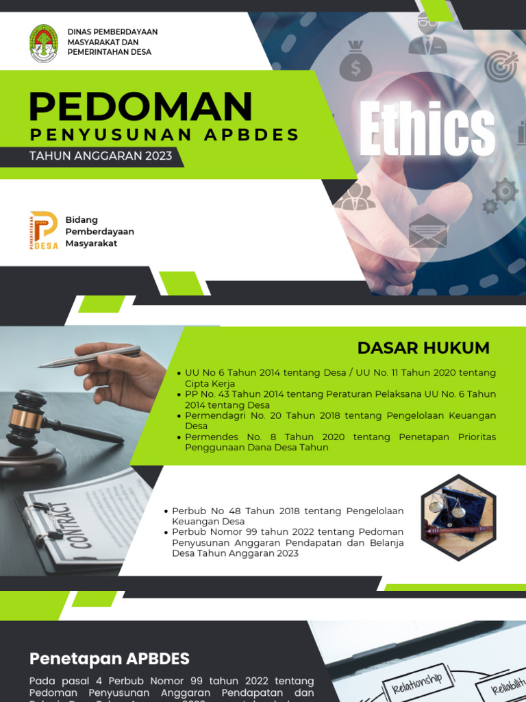 Sosialisasi Pedoman Penyusunan APBDes 2023 | PDF