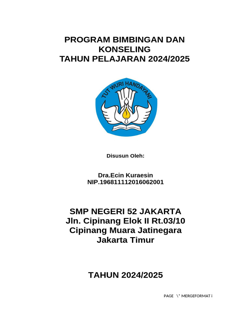 A. Program BK Merdeka Belajar | PDF