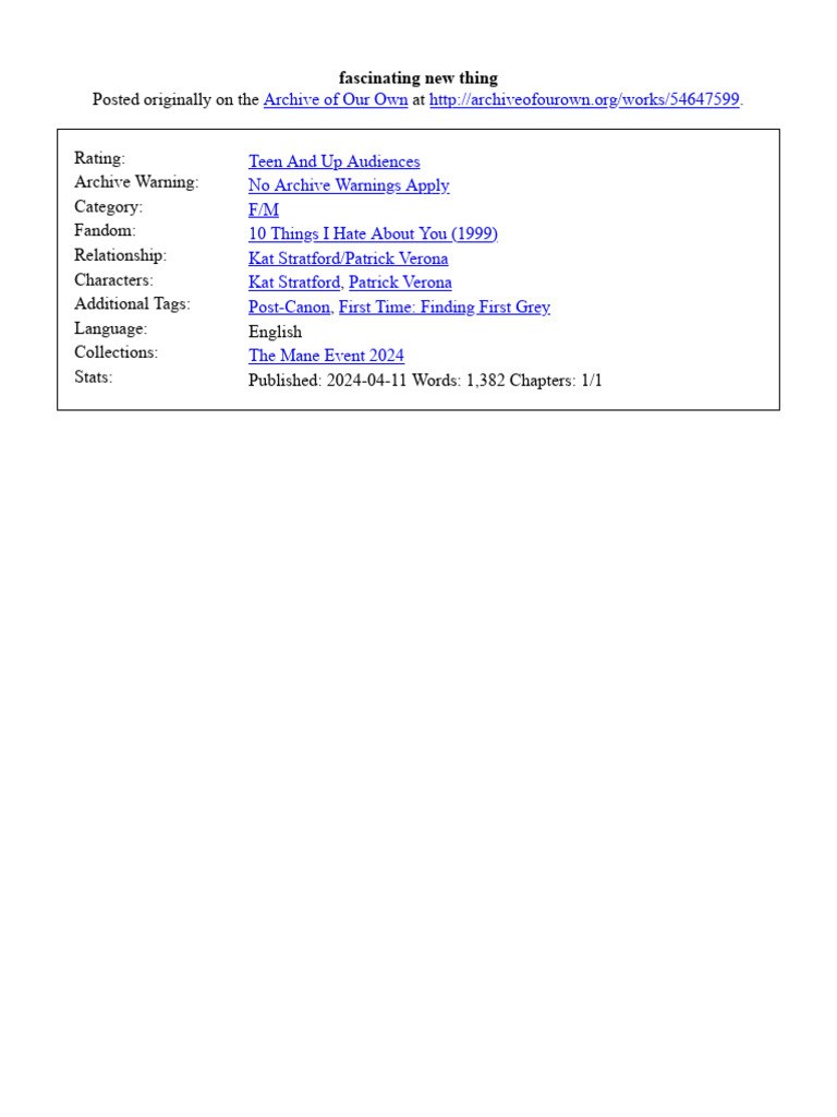 Fascinating New Thing | PDF