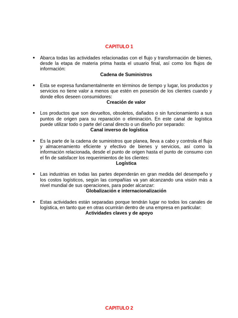 CAPITULO 1 Y 2 LOGISTICA ADMINISTRATIVA | PDF