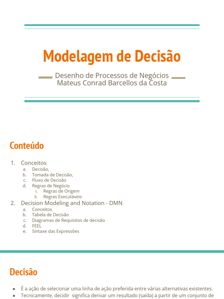 Modelagem de Decisão | PDF
