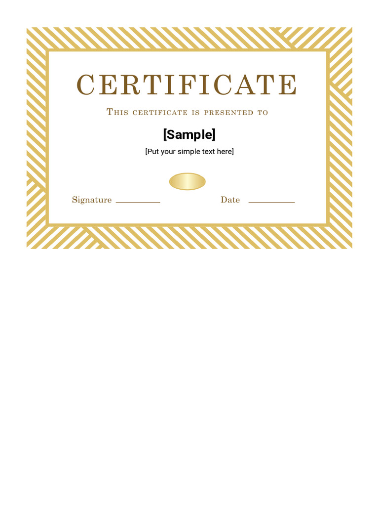Sample Certificate | PDF