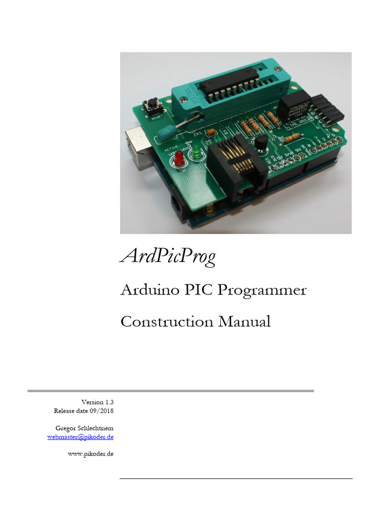 ArdPicProg Bauanleitung E Rev02 | PDF