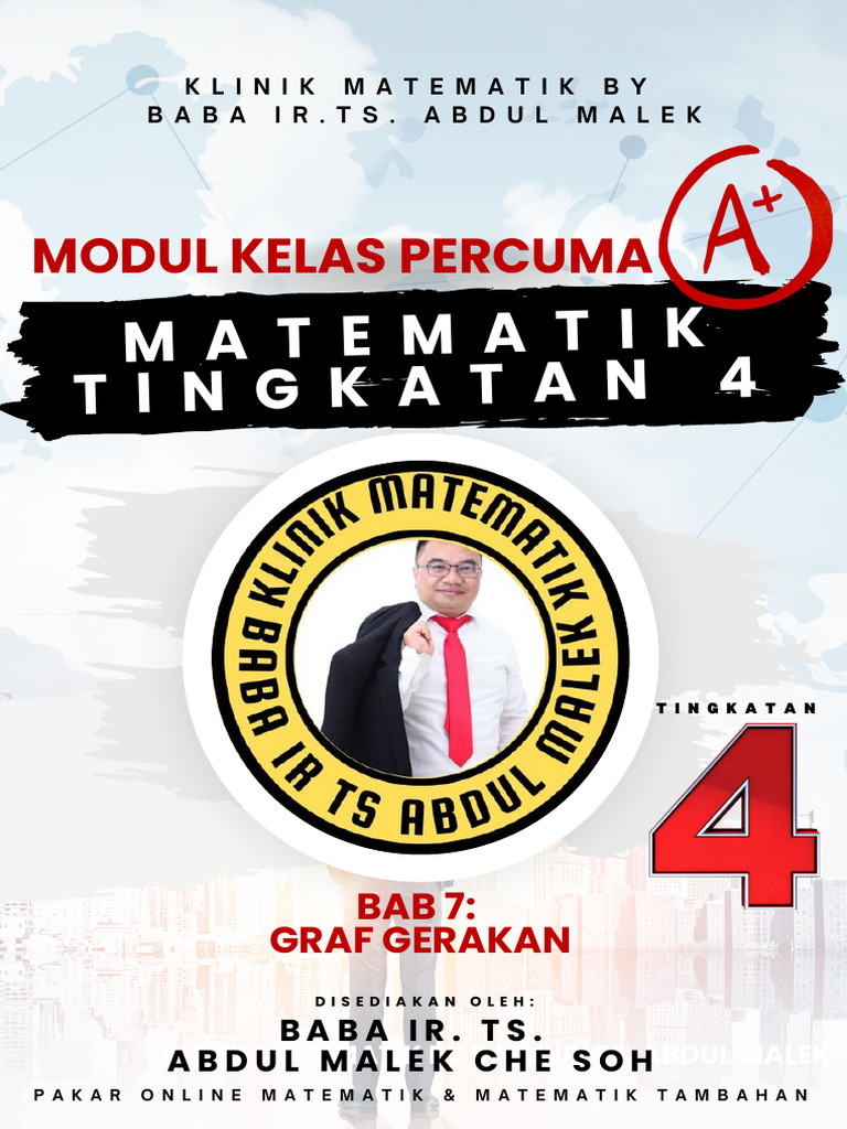Modul Kelas Matematik Percuma Tingkatan 4 - Bab 7-Graf Gerakan-Set Soalan | PDF
