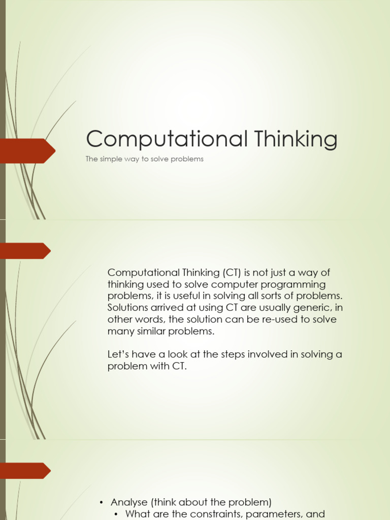 Supplemental Computational Thinking Exercise | PDF