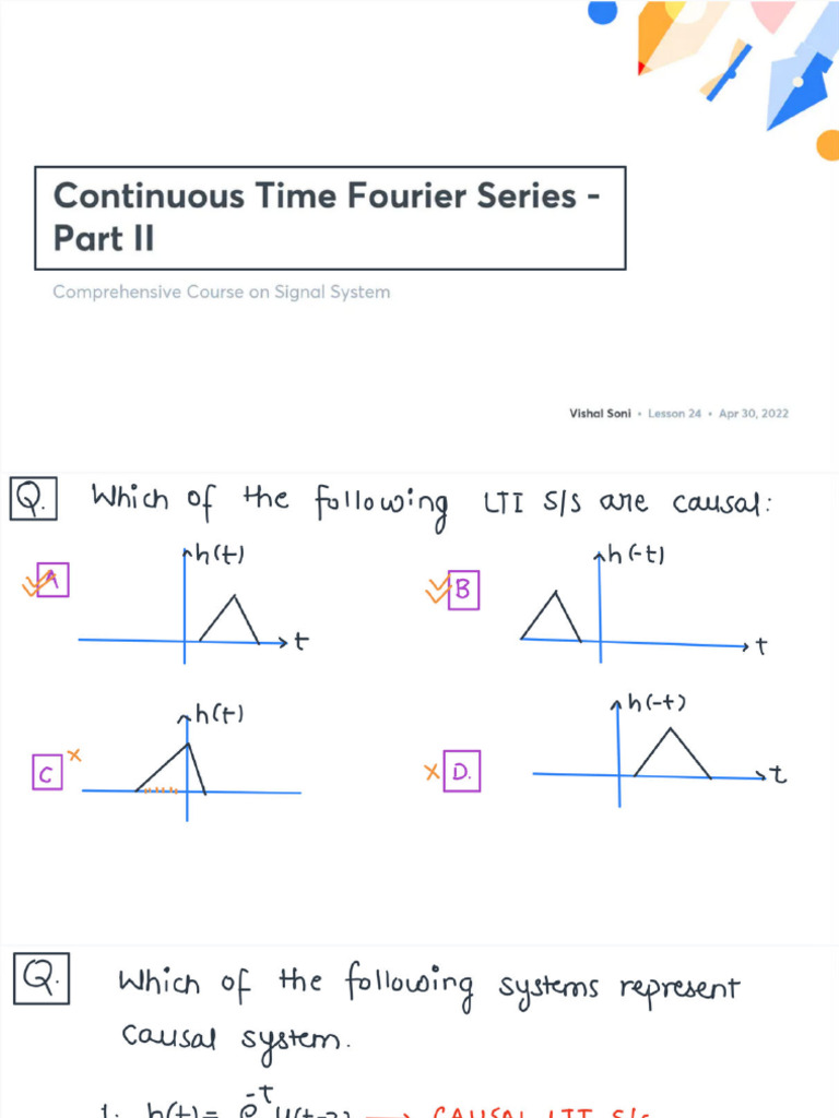 21.continuous Time Fourier Series Part II | PDF