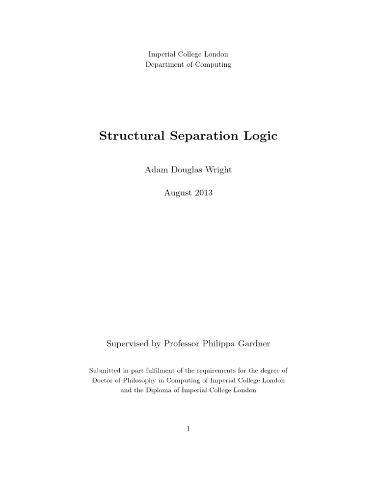 Structural Separation Logic | PDF
