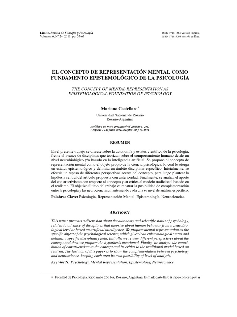 Representación Mental | PDF
