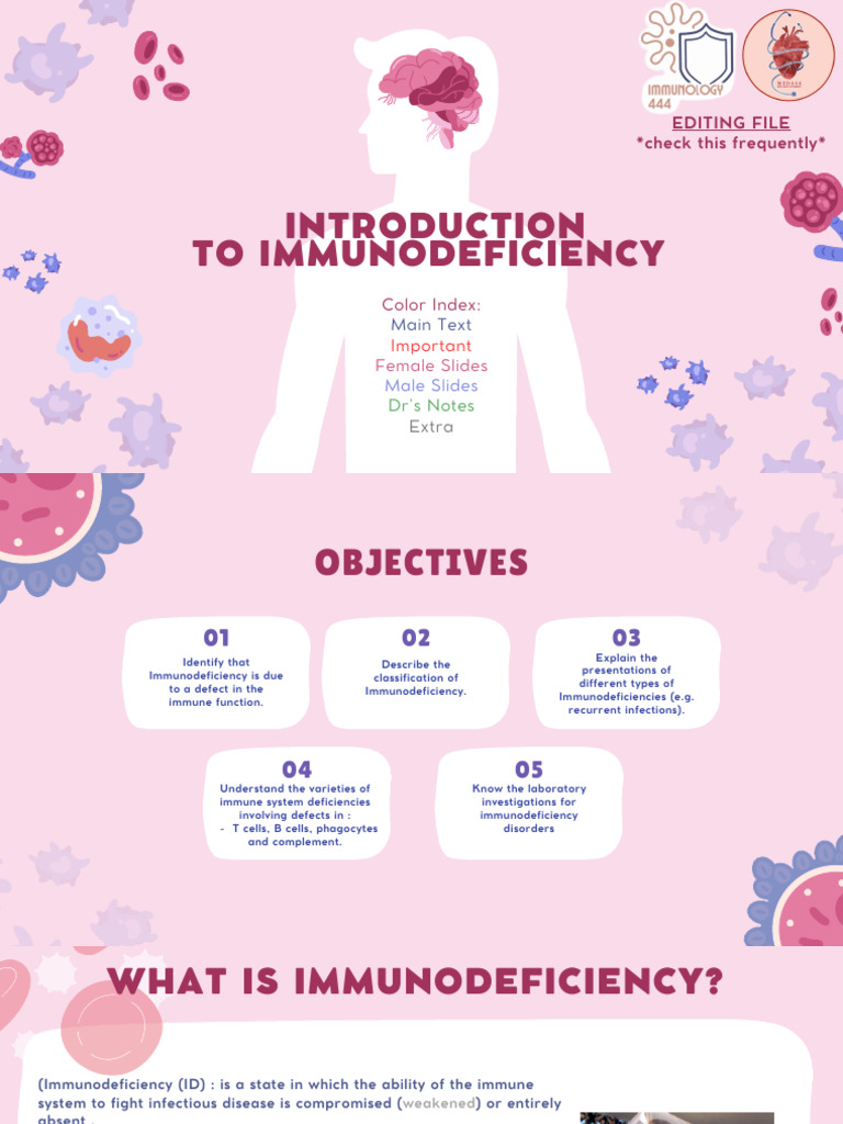L6) Introduction To Immunodeficiency | PDF