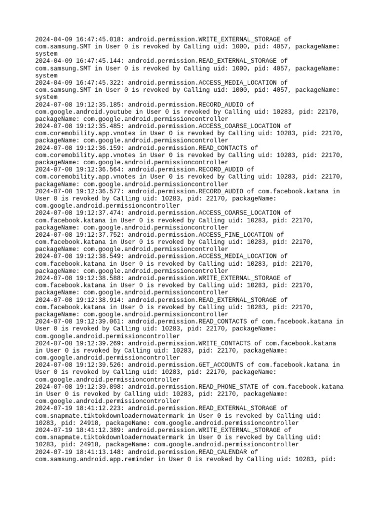 Perm Debug Info | PDF