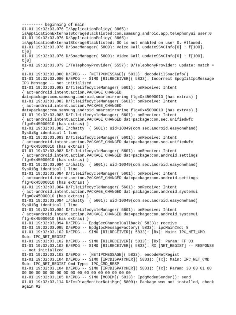 Logcat CSC Compare Log | PDF