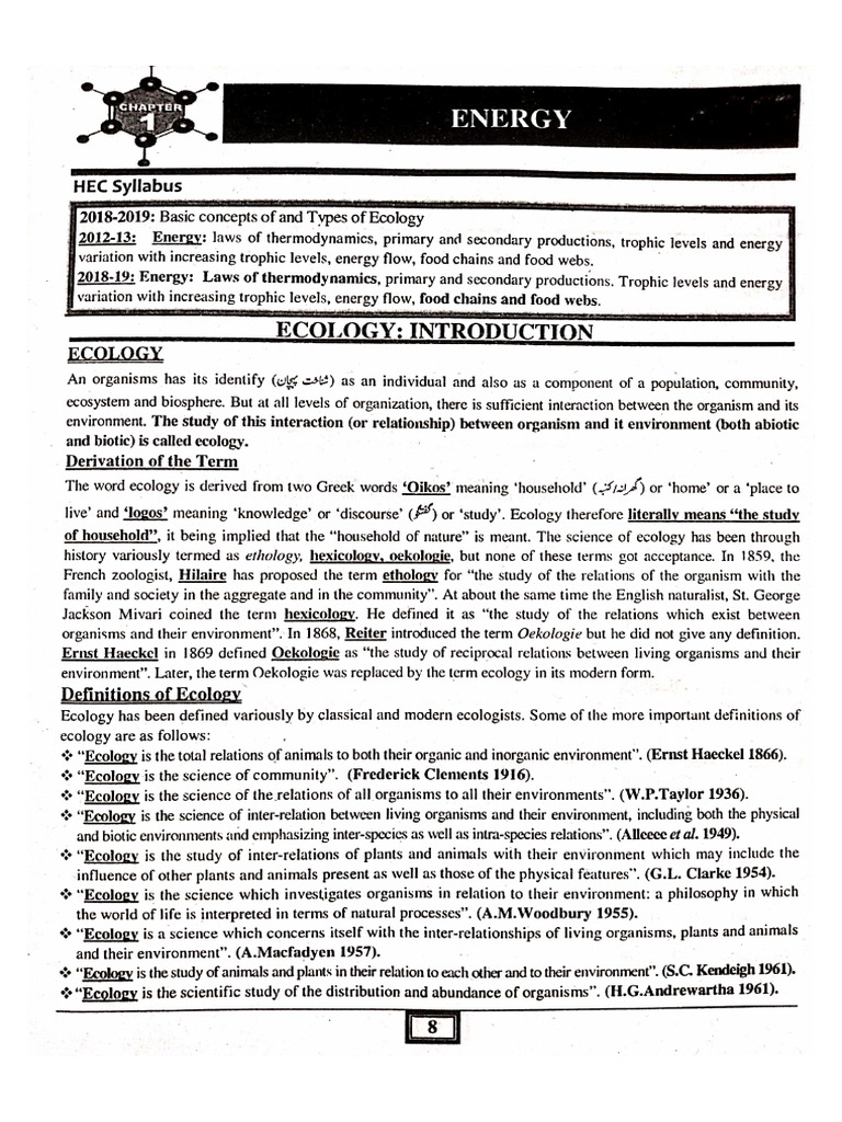 Chapter 1.. Energy | PDF