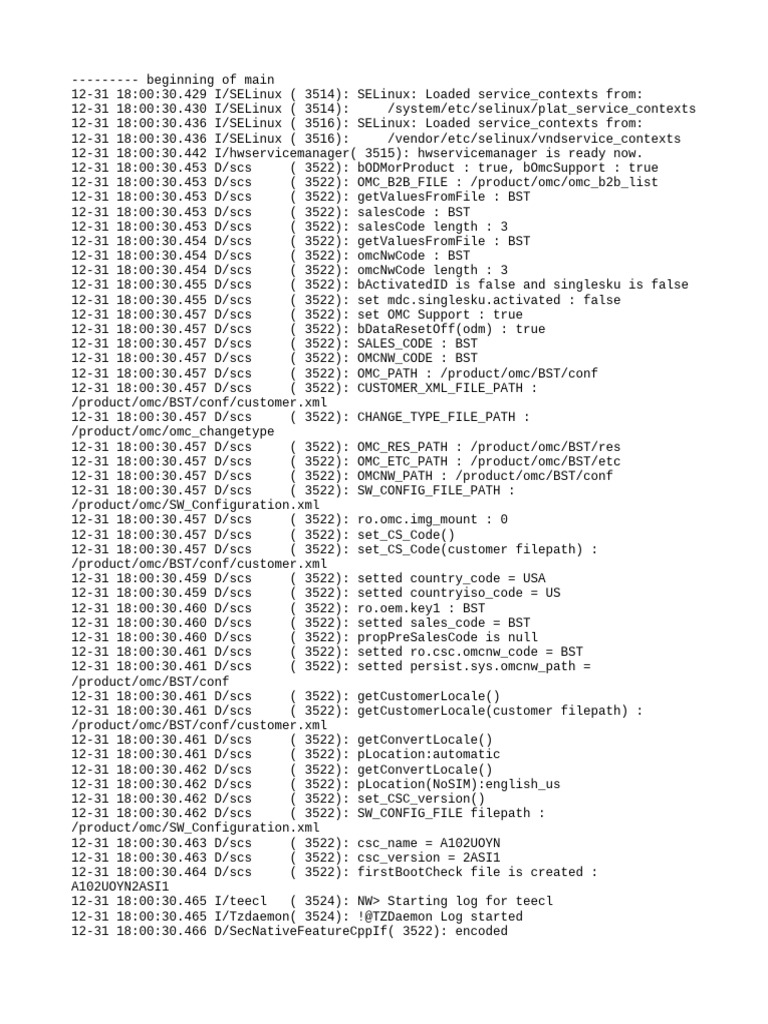 Logcat CSC Update Log | PDF