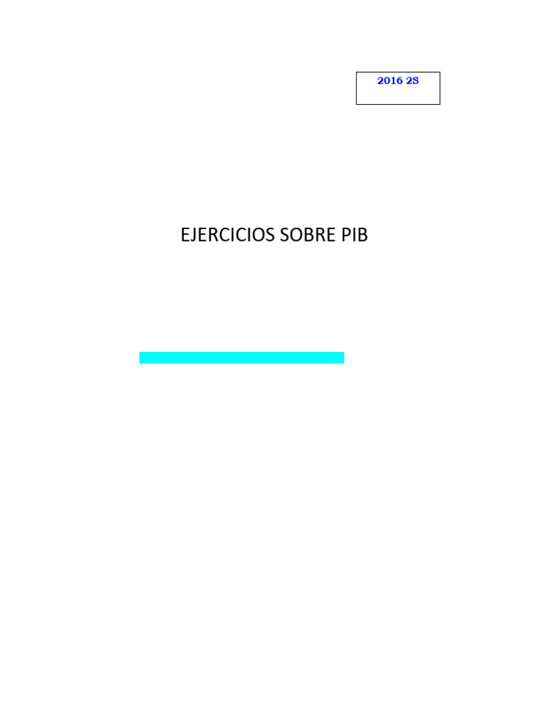 2 Ejercicios Sobre PIB y Comercio Exterior | PDF