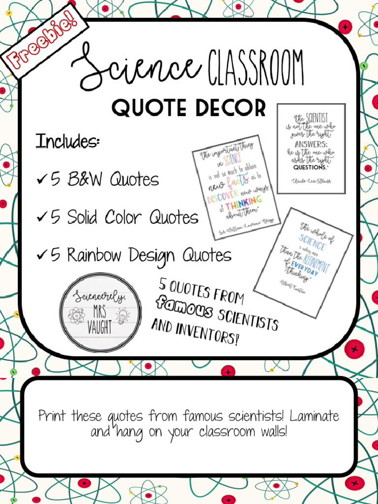 Print These Quotes From Famous Scientists! Laminate and Hang On Your ...