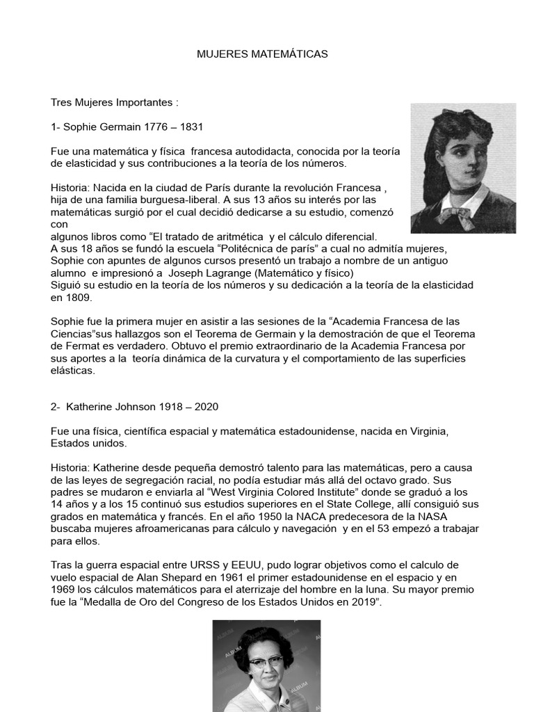 Mujeres de La Ciencia | PDF | Historia