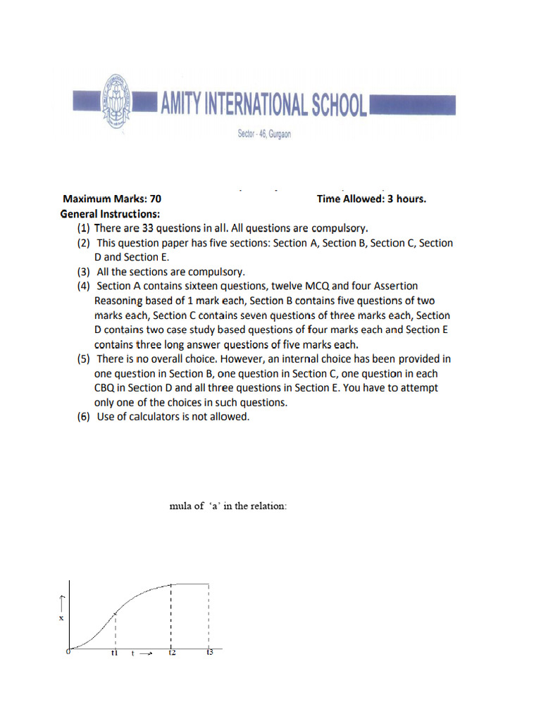 Phy Mock Paper Term1 | PDF
