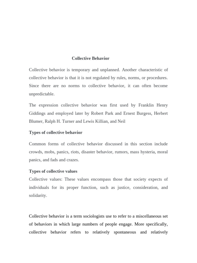 Collective Behavior | PDF