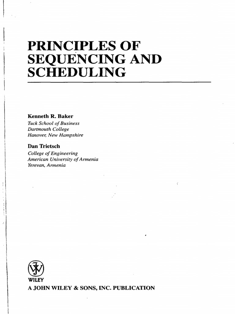 Principles of Sequencing and Scheduling 3ykiklzhwz | PDF