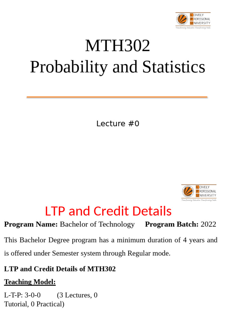 Zero Lectur ( ( ( (E of MTH302 Updated | PDF