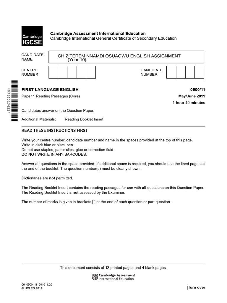 Edited Â IGCSE PRACTICE QUESTIONS | PDF