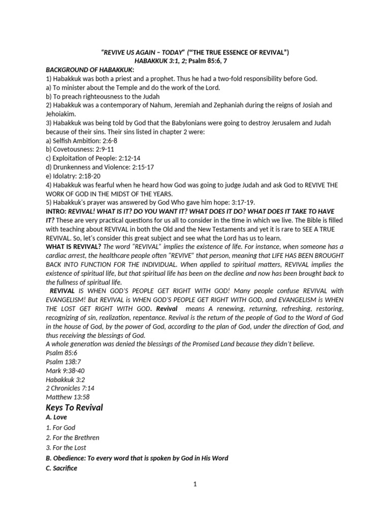 Revive Us Again | PDF