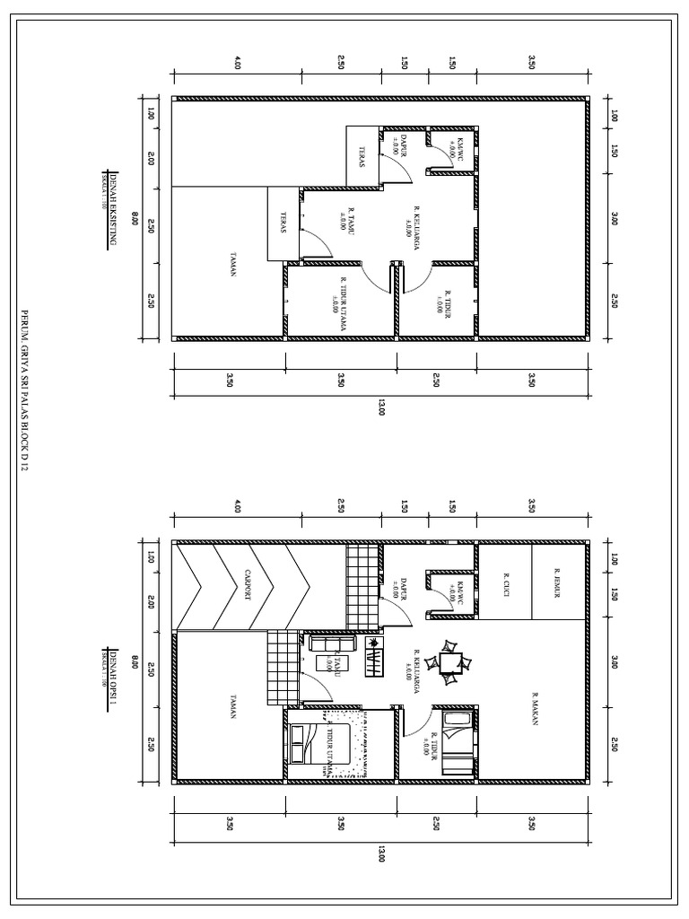 Denah Opsi 1 | PDF