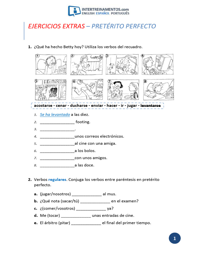 Lección 12 - Extra - Pretérito Perfecto | PDF