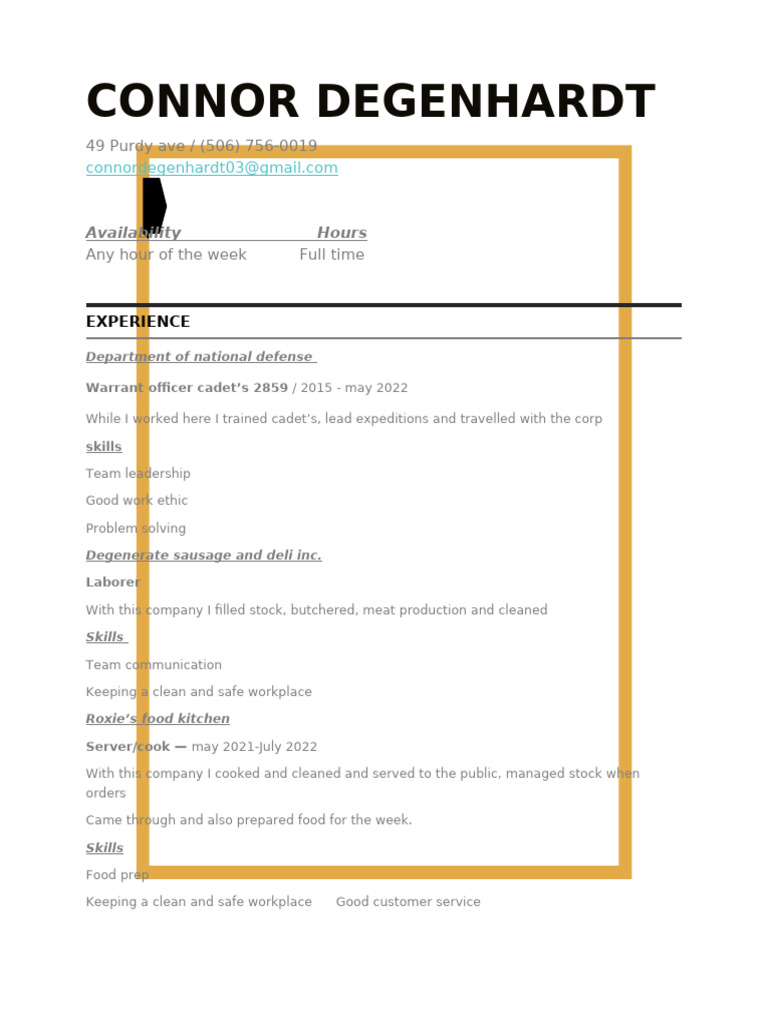 Connors New Resume | PDF