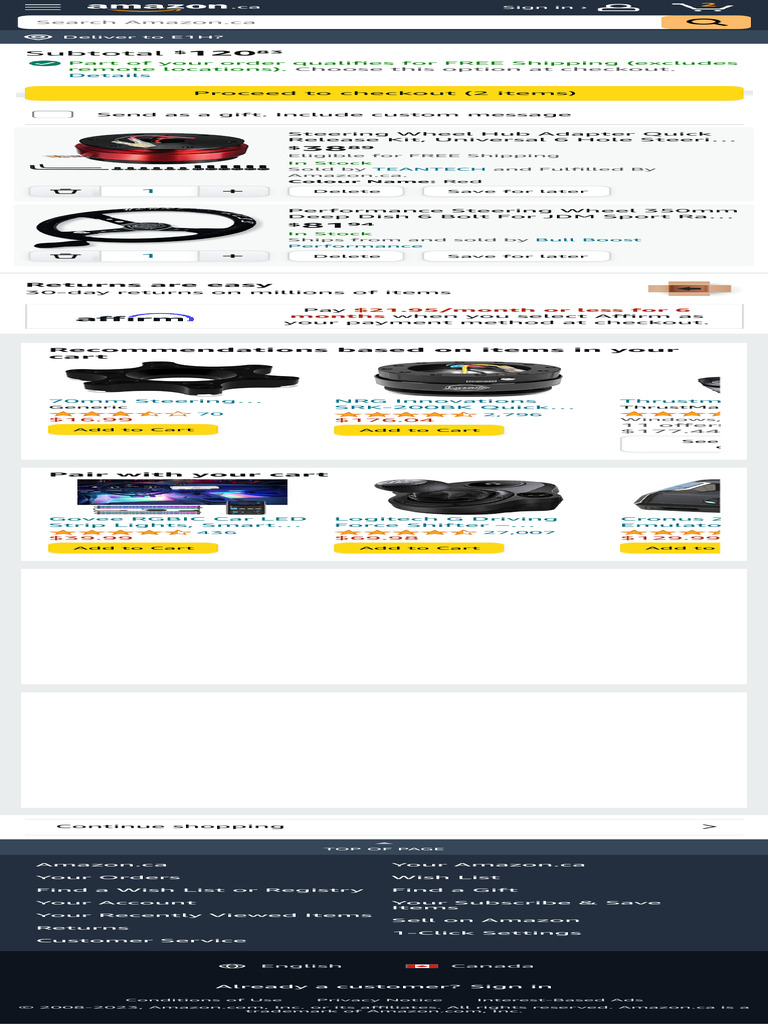 Amazon - Ca Shopping Cart | PDF