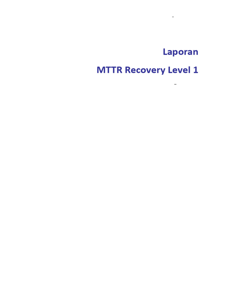 Laporan MTTR Recovery Level 1 EOS Diskominfo Kab Gresik Bulan May 2023 | PDF