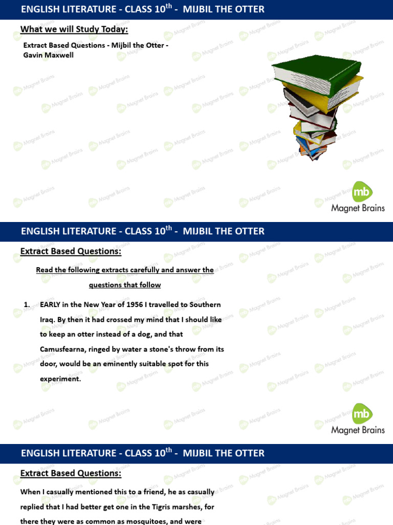 Class 10th - Chapter - Madam Rides The Bus - English (Extract Based ...