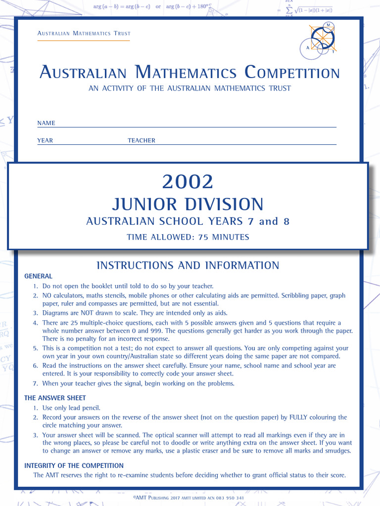 AMC Junior 2002 | PDF