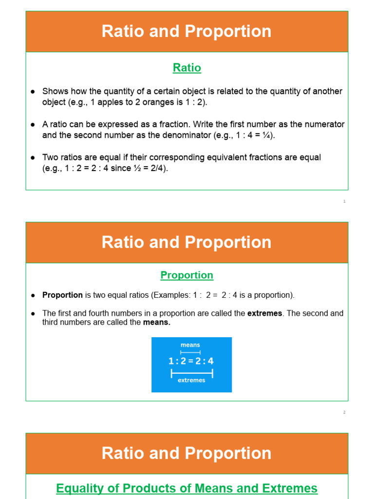 Ratio and Proportion | PDF