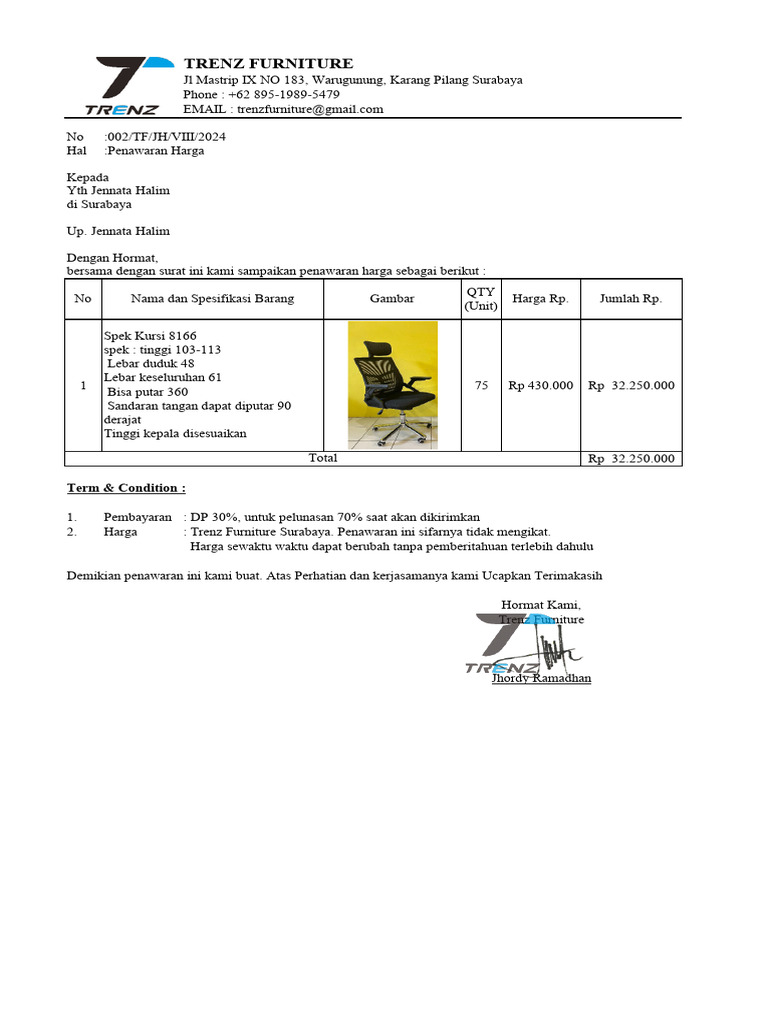 Penawaran Jennata | PDF
