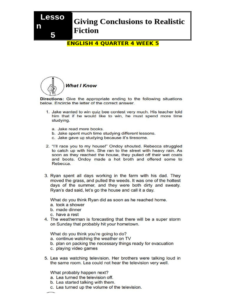 English 4-6 Quarter 4 Week 5 | PDF