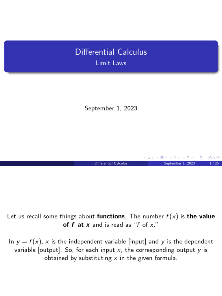 5 MATHG1 - Limit Laws | PDF