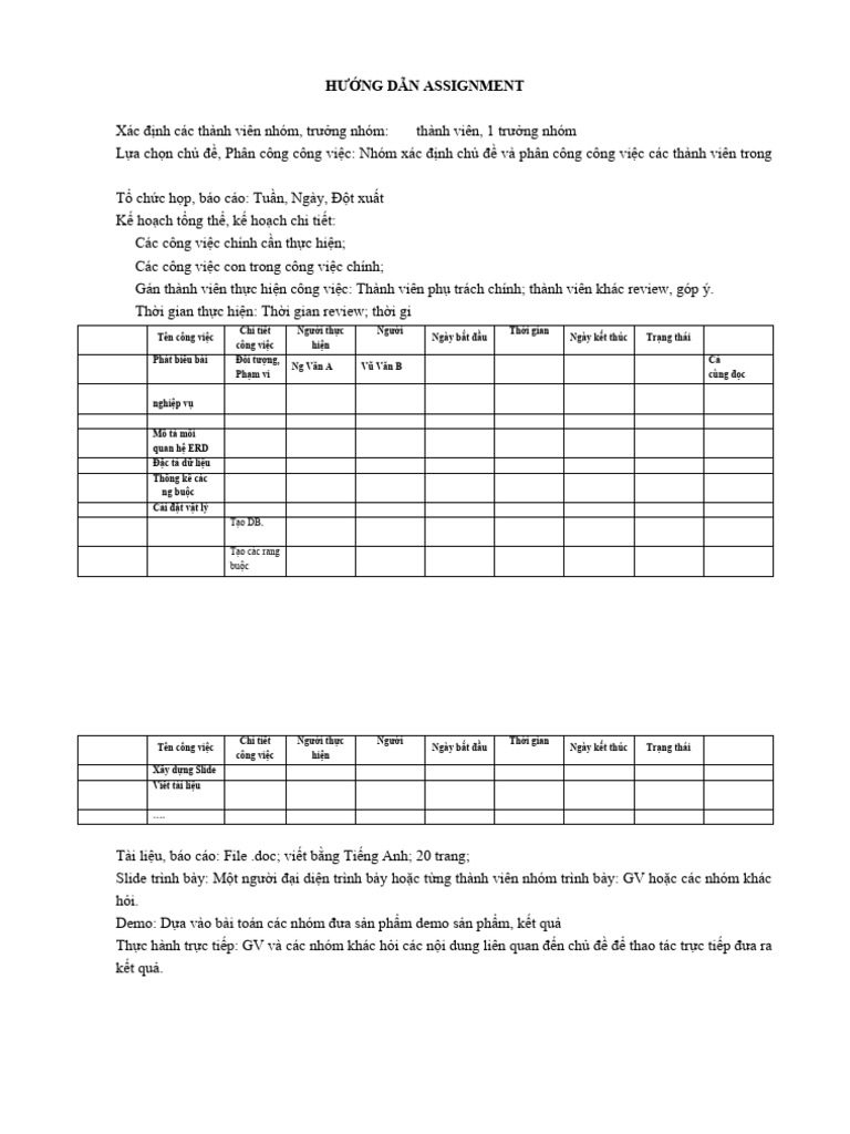 Huong Dan Assignment New | PDF