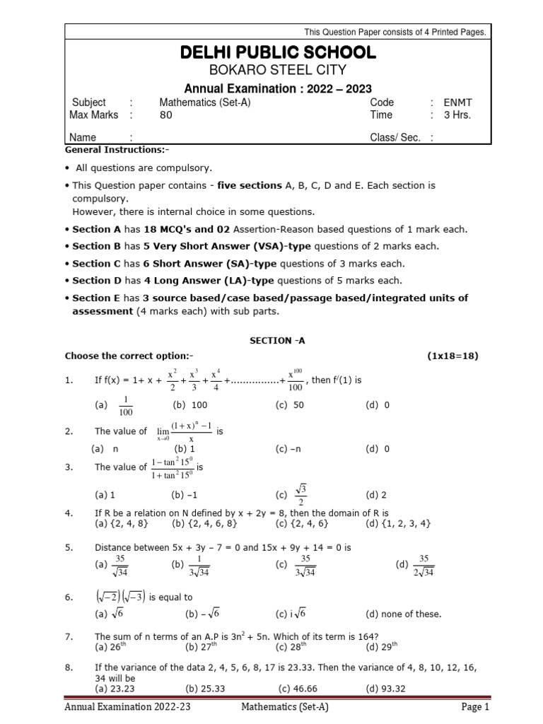 SamplePaper-XI-SET A-133423385857735094 | PDF